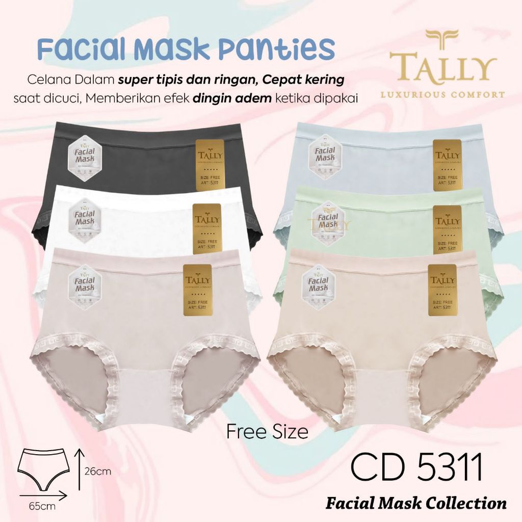 Jual NEW !! TALLY FACIAL MASK BAHAN SETIPIS TISUE - TALLY CD 5311 RENDA FACIAL MASK Celana Dalam ...