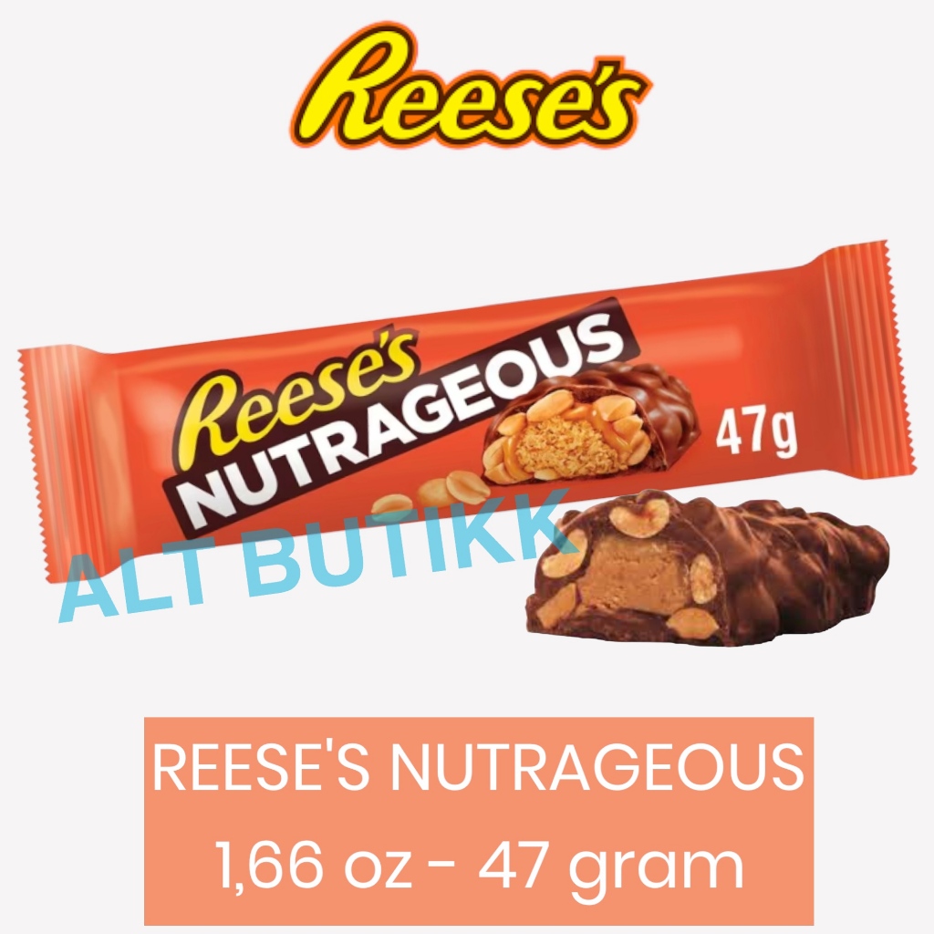 Jual REESES NUTRAGEOUS 47 GR | REESE'S CHOCOLATE PEANUT BUTTER CARAMEL ...