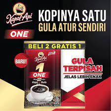 Jual Kopi Kapal Api One Gula Pisah Renceng 15 sachet x 23 gram | Shopee ...