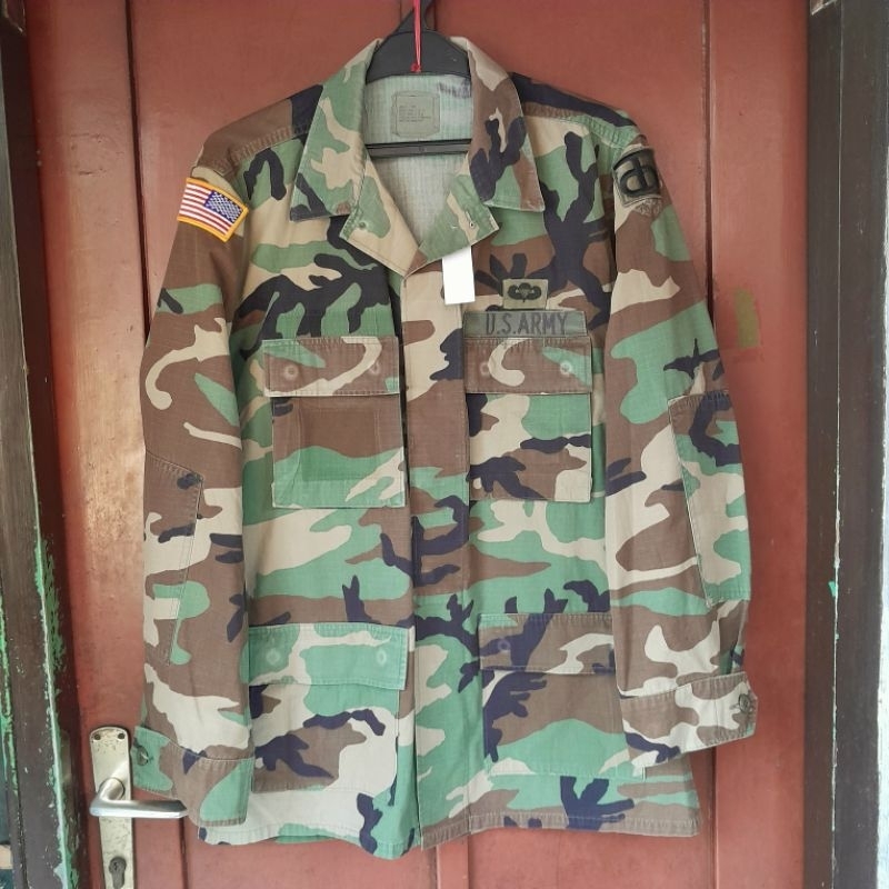Jual BACA Deskripsi Kemeja BDU Woodland Issue Us Army w Patch Original ...