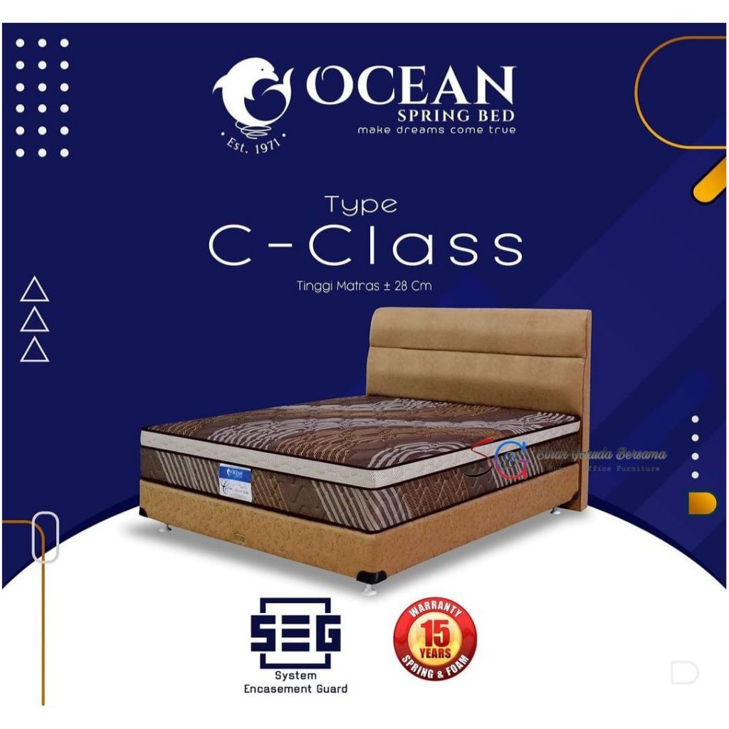 Jual KASUR SRPING BED OCEAN UKURAN LENGKAP / MATRAS TIDUR OCEAN SPRING BED | Shopee Indonesia