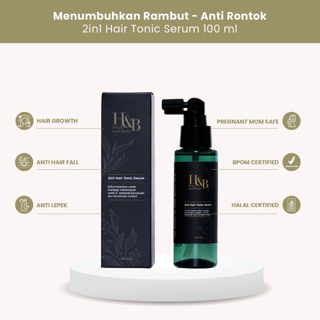Jual 2in1 Hair Tonic + SERUM The Head and Body New Packaging | Anti ...