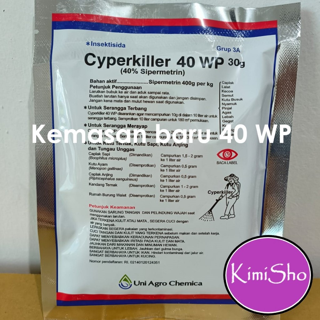 Jual Cyperkiller 40 wp 30 gram / Insektisida / pembasmi hama kutu ...