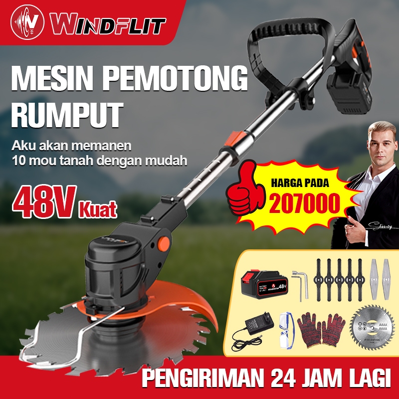Jual Mesin Potong Rumput 48 Volt Mesin pemotong rumput listrik pemotong ...