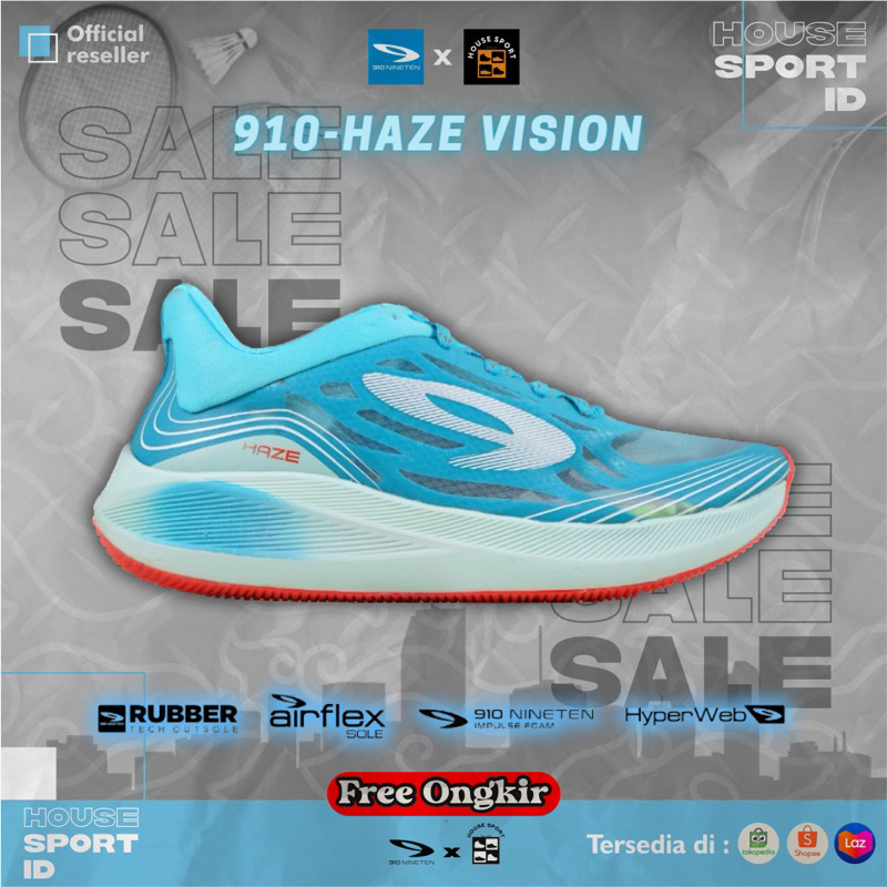Jual 910 Nineten Haze Vision Sepatu Running - BIRU-MUDA/PUTIH/MERAH ...