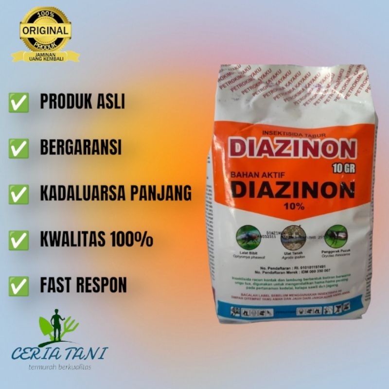 Jual DIAZINON 10GR 1kg GRANULE/TABUR - Pestisida Nematisida Insektisida Pembasmi | Shopee Indonesia