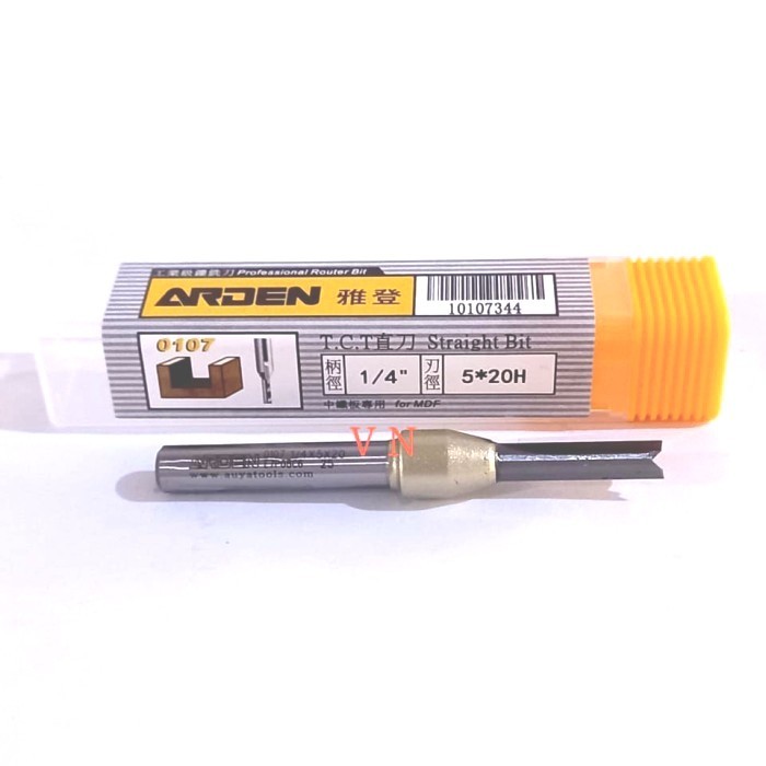 Jual Mata Router/Profil CNC 5mm x 20mm As 1/4 Full TCT Straight Bits ...