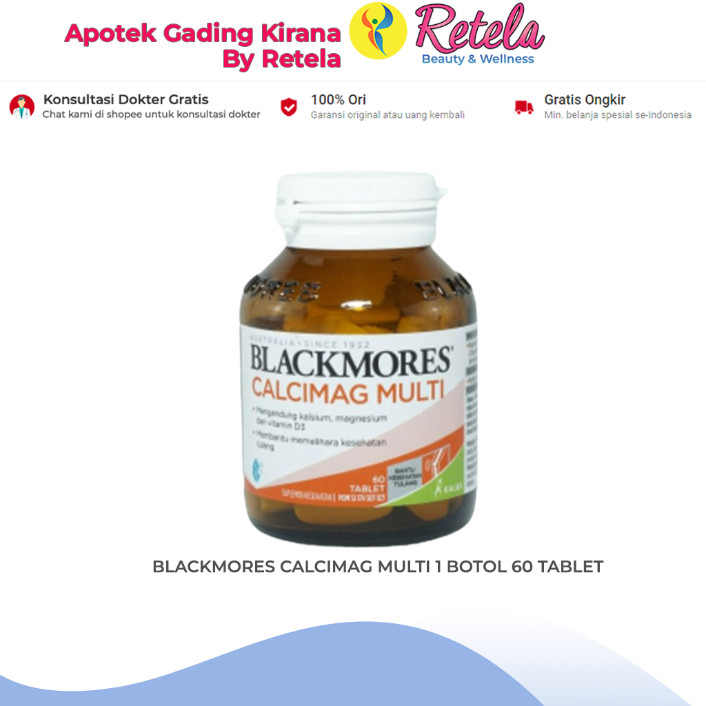 Jual BLACKMORES CALCIMAG MULTI 1 BOTOL 60 TABLET | Shopee Indonesia