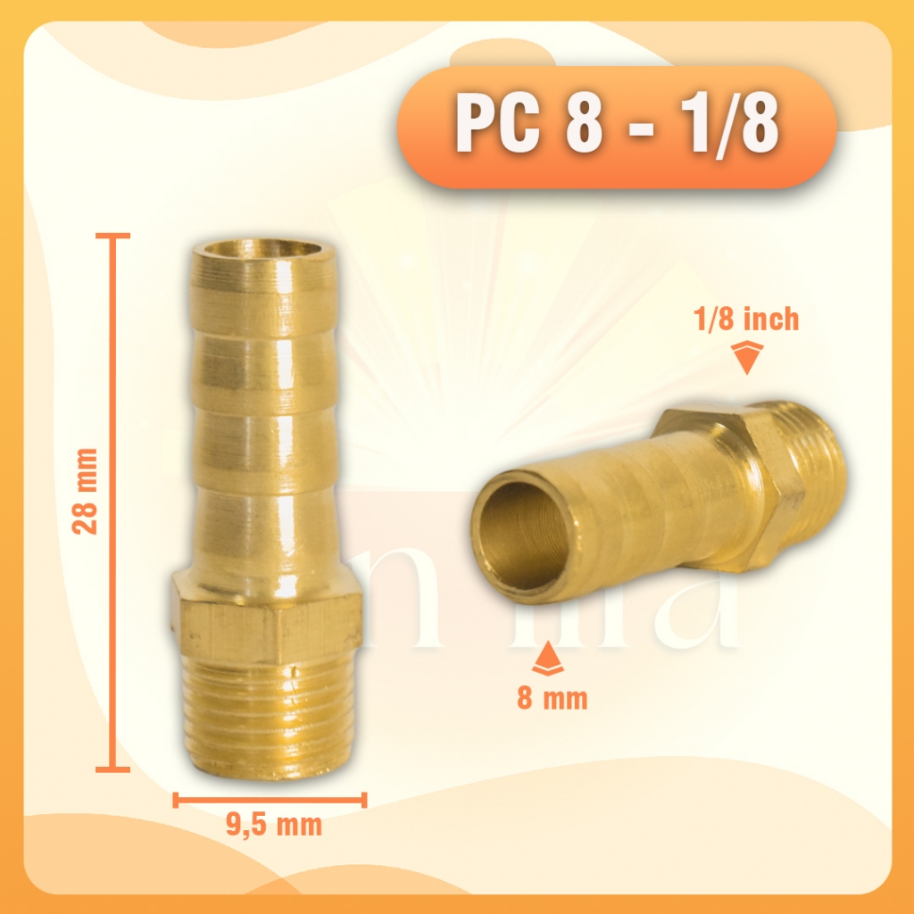 Jual Hose nepel / nepel selang Kuningan Drat Male PC | Shopee Indonesia