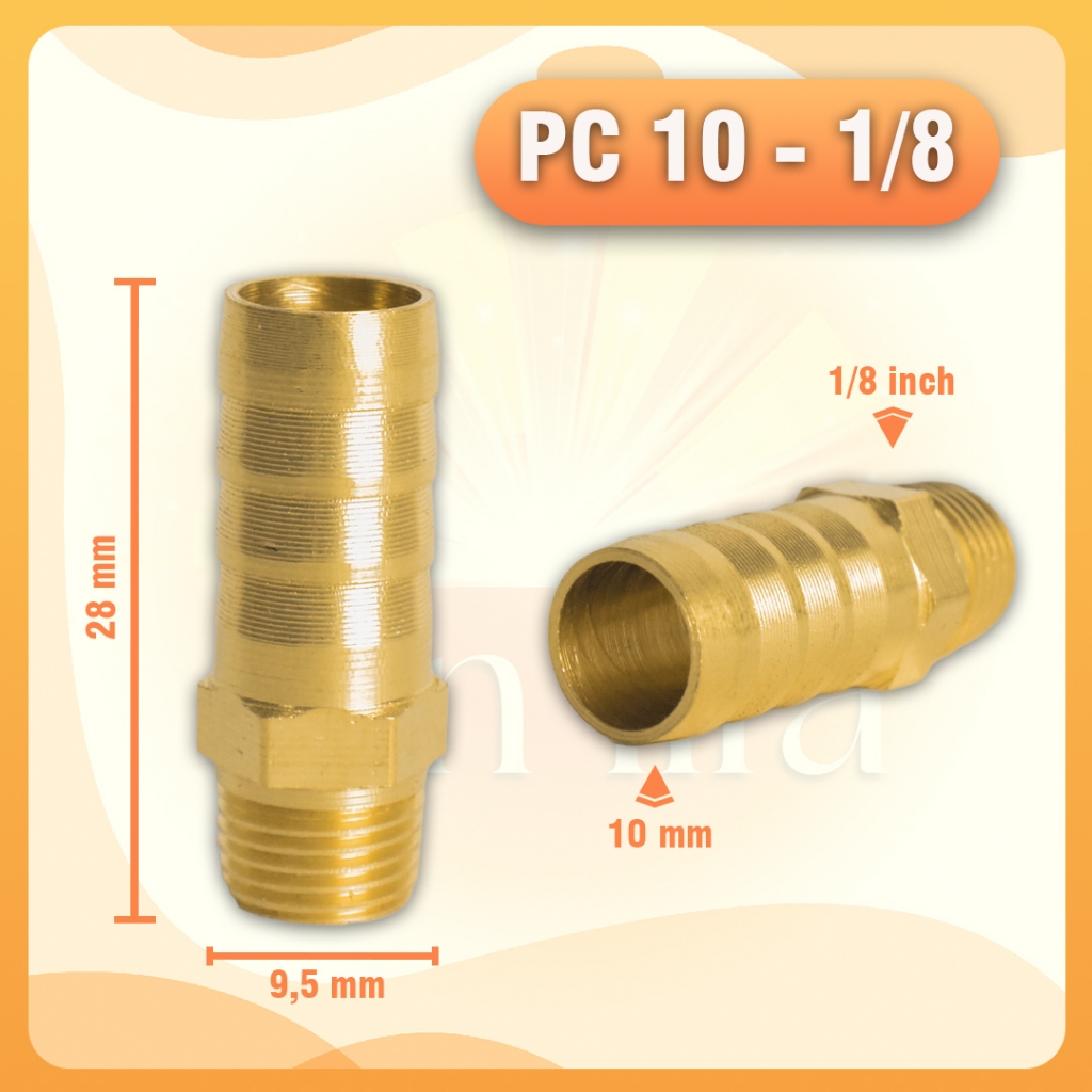 Jual Hose nepel / nepel selang Kuningan Drat Male PC | Shopee Indonesia