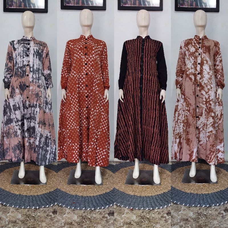 Jual GAMIS TWILL KANCING FULL / GAMIS AMANDA | Shopee Indonesia