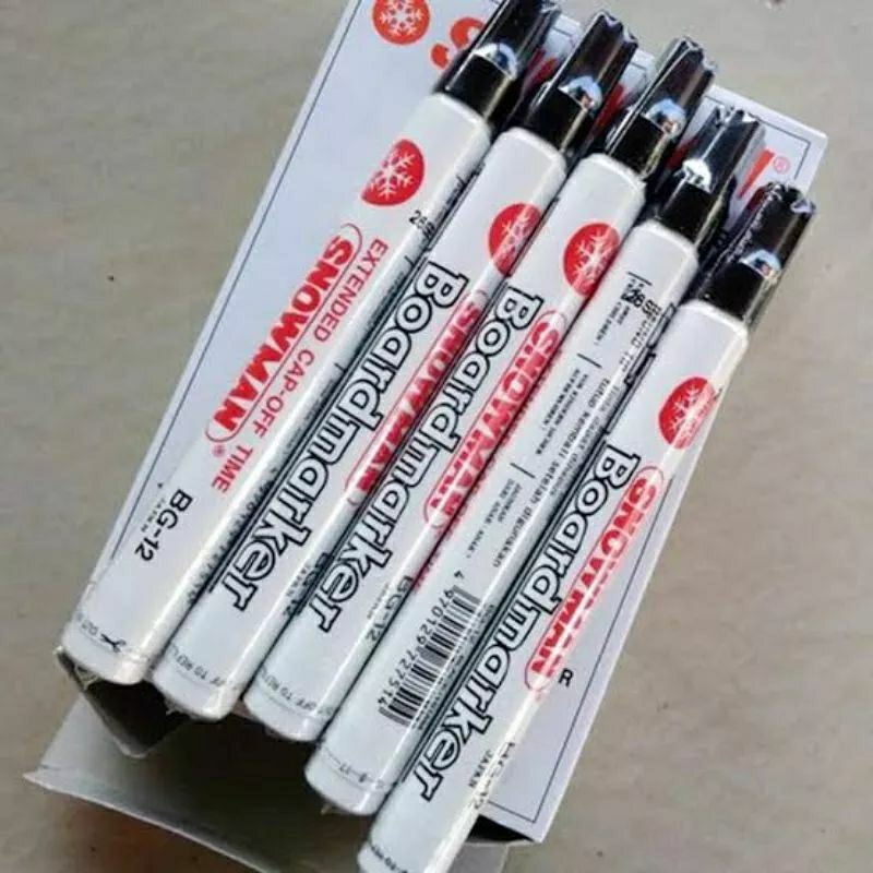 Jual Spidol snowman whiteboard 1 pack / lusin (12 pcs) | Shopee Indonesia