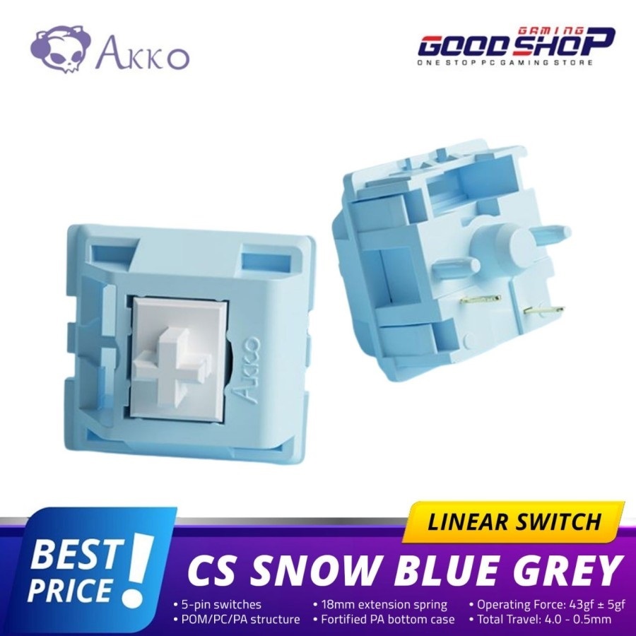 Jual Akko CS Switch – Snow Blue Gray 5 pin (SATUAN) | Shopee Indonesia