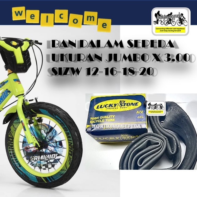 Jual Ban dalam Sepeda ban jumbo Angin 3.00 size 12-16-18-20 Merk Lucky stone | Shopee Indonesia