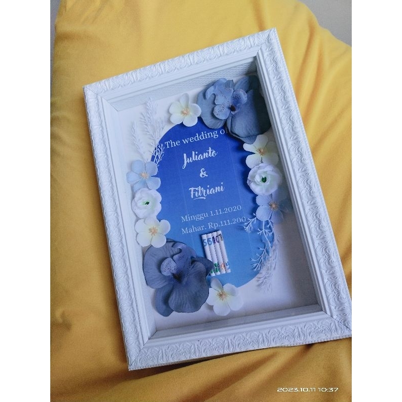 Jual mahar pernikahan 20x30cm / bingkai mahar/ nikah yuk/ bingkai 3d ...
