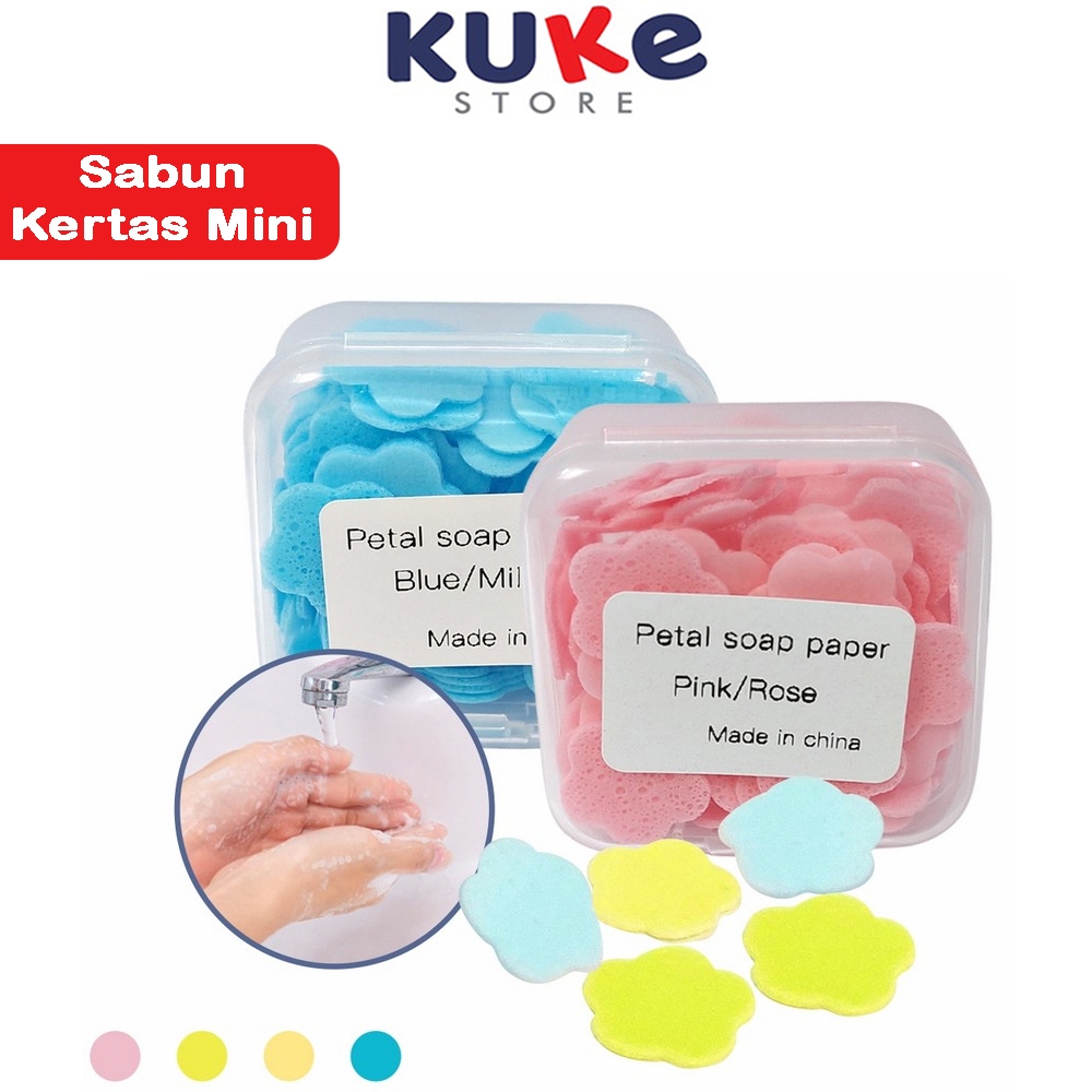 Jual KUKE Sabun Kertas Mini Motif Bunga C599 Sabun Travel Portable ...