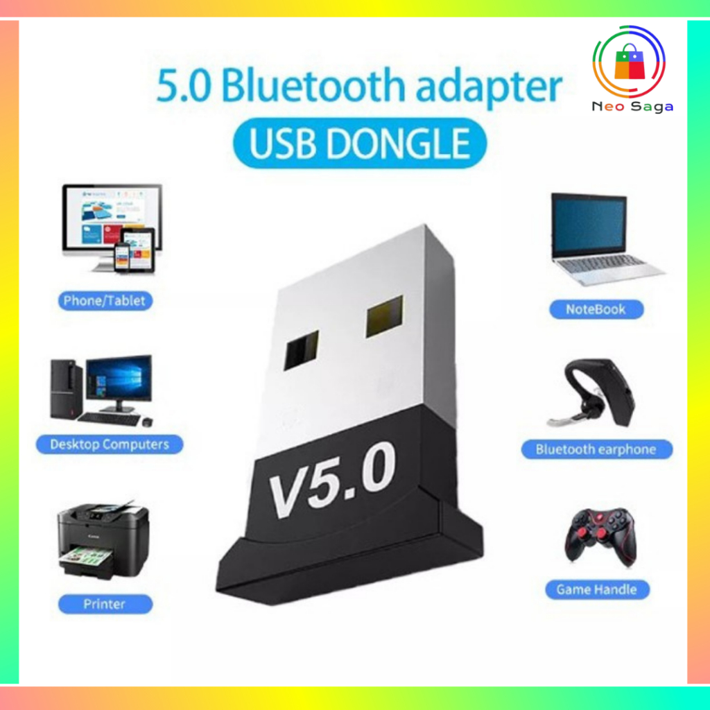 Jual USB Dongle PC Laptop Komputer Bluetooth Receiver 5.0 Wireless ...