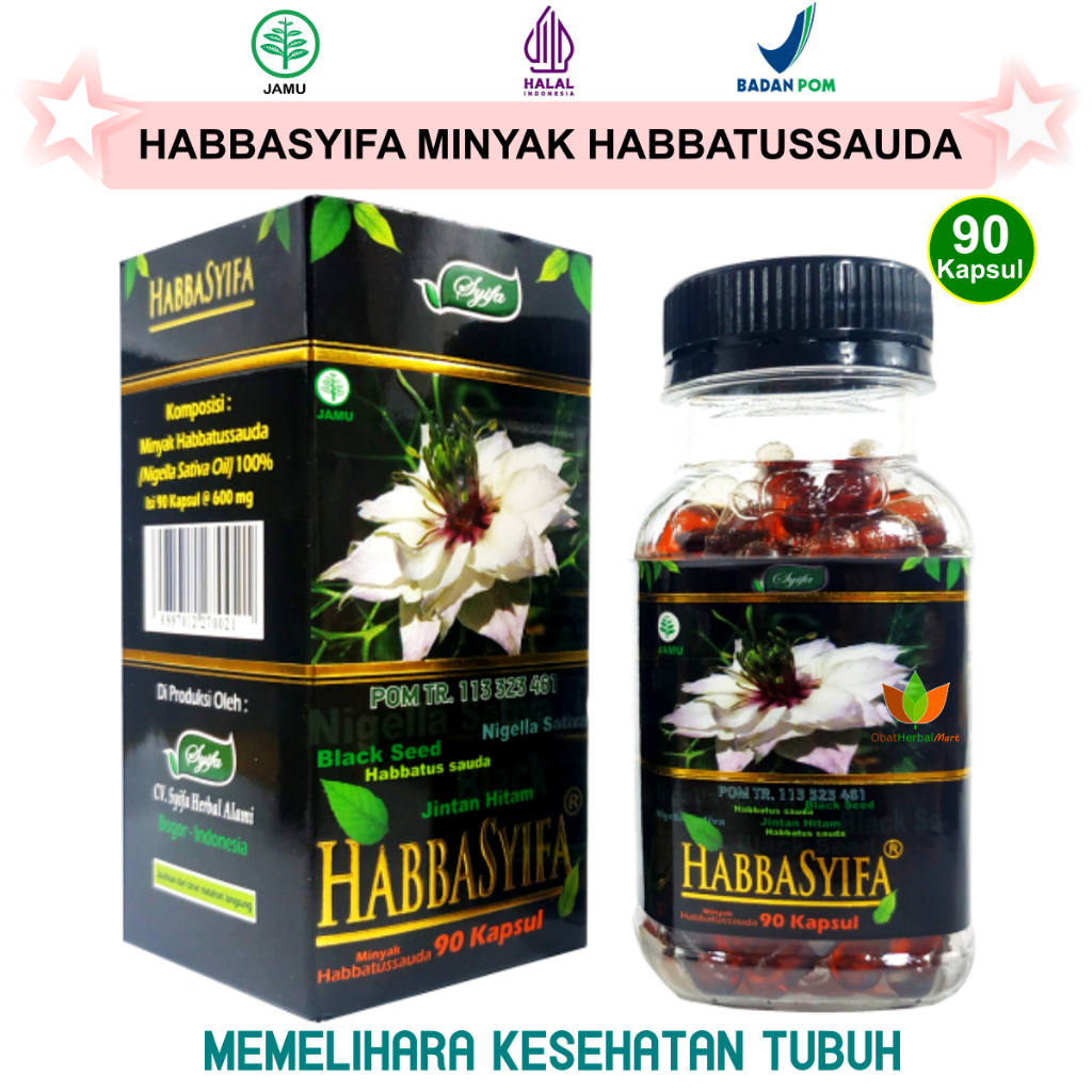 Jual 90 KAPSUL HABBASYIFA, SUPLEMEN HABBATUSSAUDA MINYAK JINTEN JINTAN ...