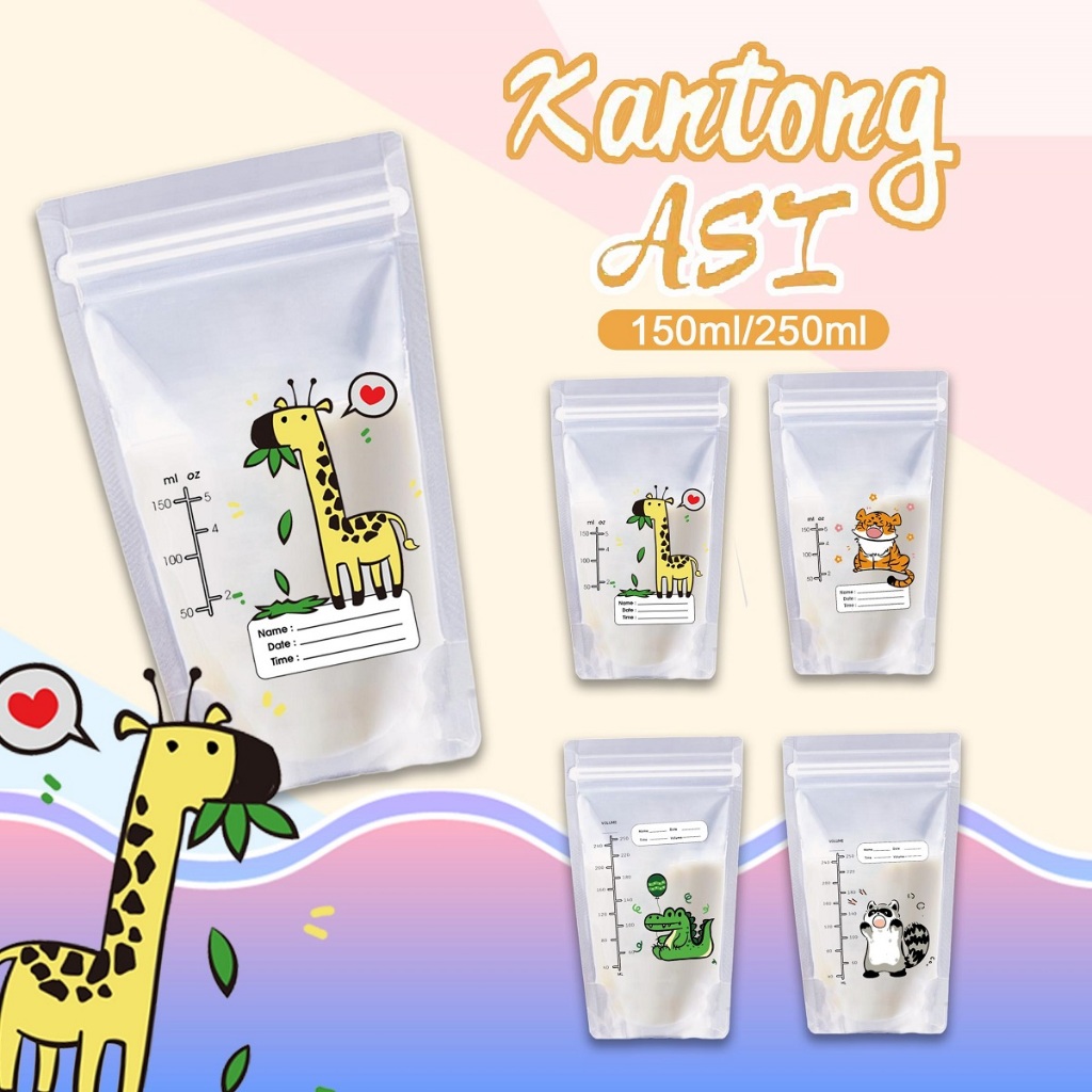 Jual 150ml dan 250ml Kantong ASI Breast Milk Plastik Asi Double Lock ...