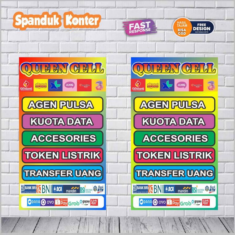 Jual Spanduk konter pulsa Custom design | Shopee Indonesia