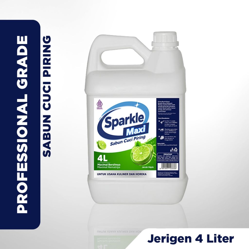Jual Sparkle MAXI Sabun Cuci Piring Jeruk Nipis Jerigen 4 L | Shopee Indonesia
