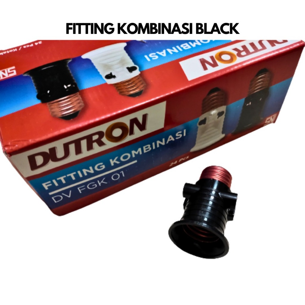 Jual FITTING LAMPU KOMBINASI COLOK E27 HITAM FITING BOHLAM DUTRON ModelDuco AWET CSA | Shopee ...