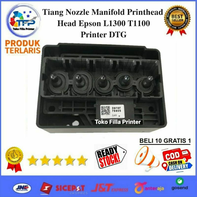 Jual Tiang Nozzle Manifold Printhead Head Epson L1300 T1100 Printer DTG ...