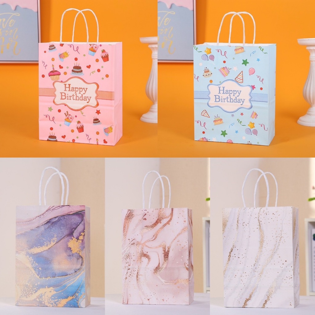 Jual Kraft Paper Bag Kertas Hadiah Souvenier Ultah Tas Goodie Bag Happy ...