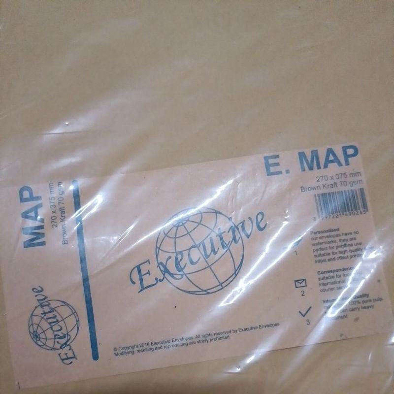 Jual amplop coklat kraft (270x375 mm) map coklat besar ( 100 lembar ...