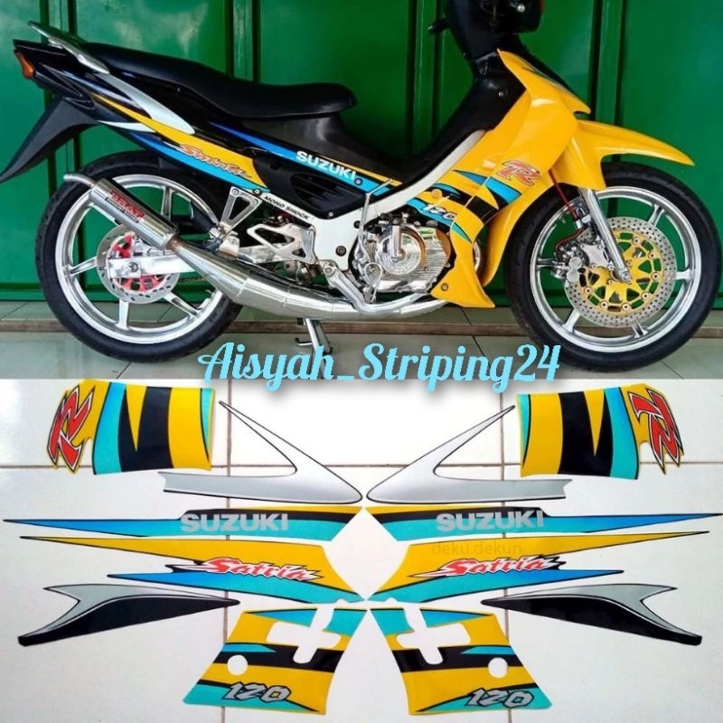 Jual STIKER STICKER STRIPING LIS LES POLET BODY MOTOR SUZUKI SATRIA HIU ...