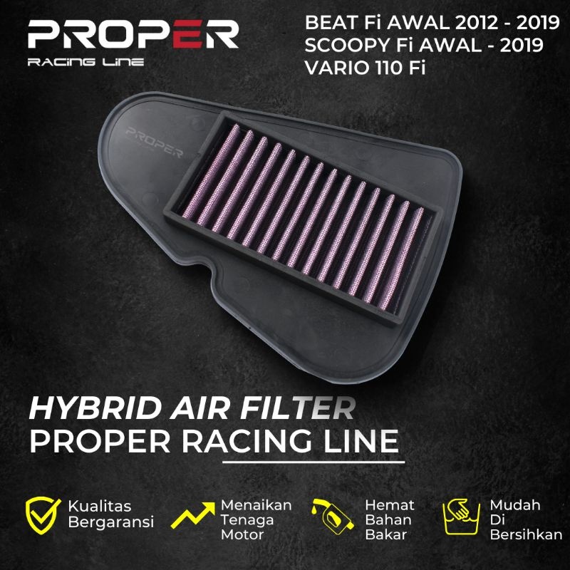 Jual Proper Racing Line Filter Udara SemiRacing Honda Beat FI ESP ...
