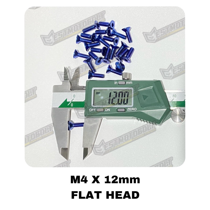 Jual BAUT TITANIUM M4 M5 M6 M8 FLAT HEAD GR5 ( HARGA 1 PCS ) | Shopee ...