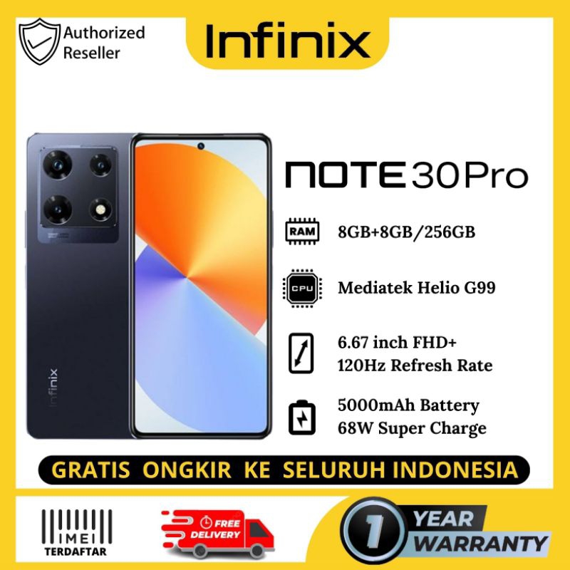 Jual infinix Note 30 pro 8GB-256GB Garansi resmi 1 tahun | Shopee Indonesia