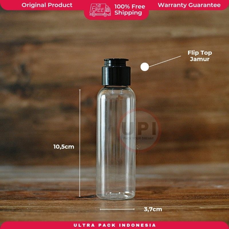 Jual BOTOL PET BR 100ML CLEAR + FLIP TOP JAMUR HITAM - KEMASAN BOTOL FLIPTOP ISI ULANG | Shopee ...