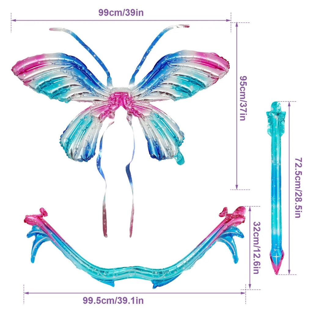 Jual Wings & Arrow 3D Balloon Foil/Balon Sayap Kupu2 Dan Panah/Angel ...