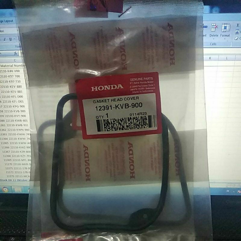 Jual 12391-KVB-900 Seal Head Cover Gasket Head Cover Vario 110 Karbu | Shopee Indonesia