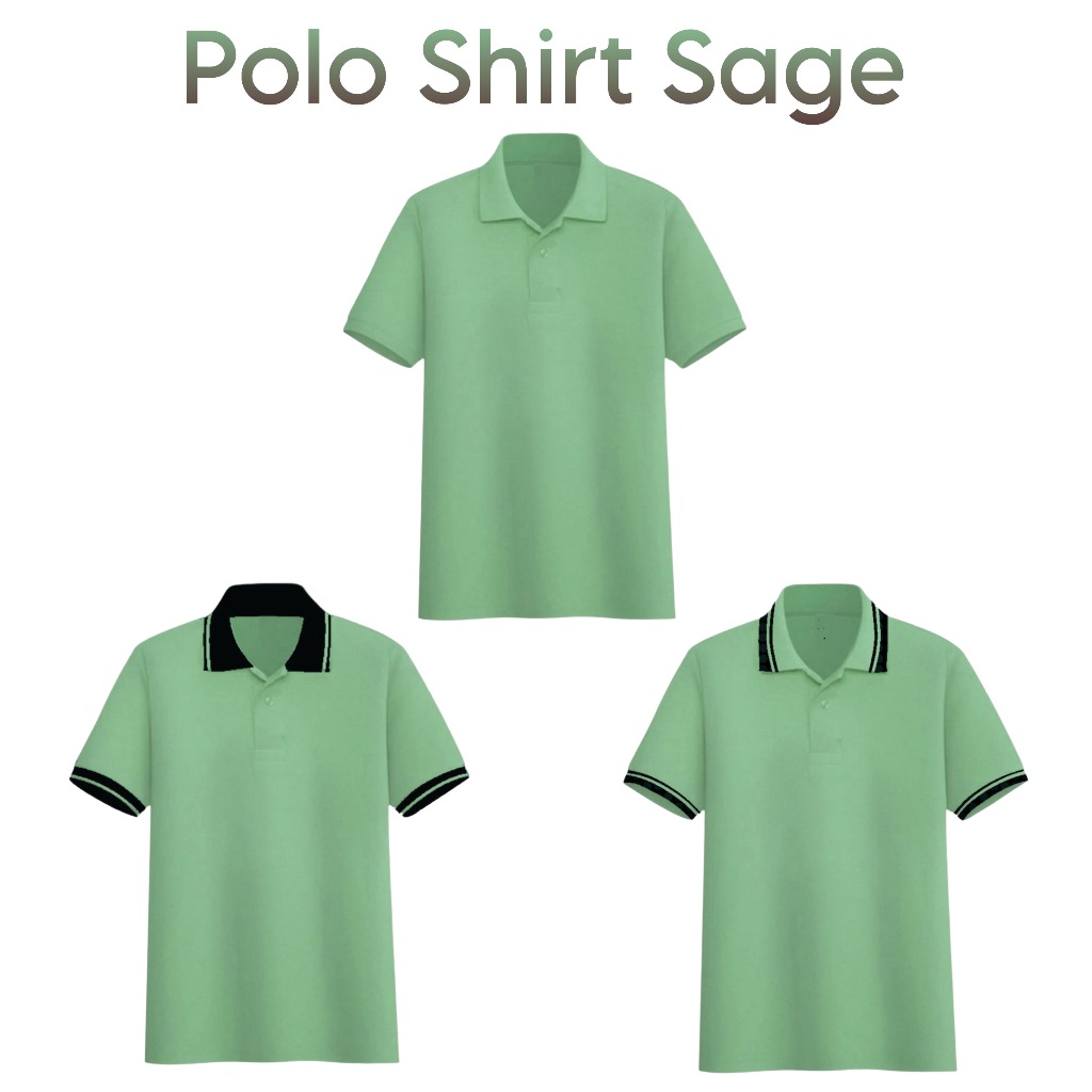 Jual E39 FASHION - Kaos Polo Shirt Polos Kerah Kombinasi List Lengan Pendek Reguler Fit - Hijau ...