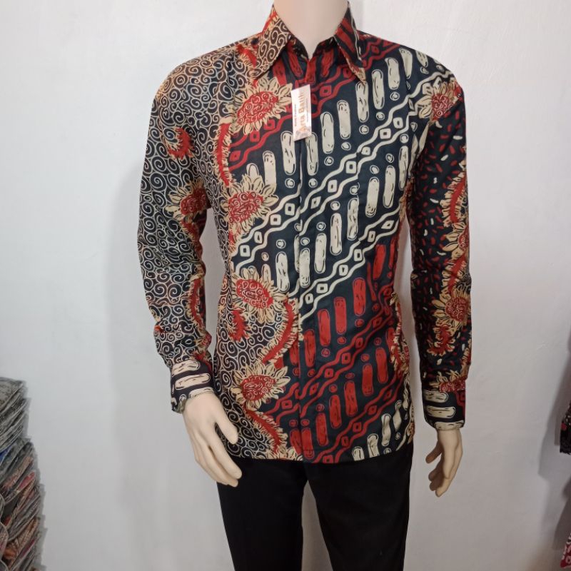 Jual kemeja batik lukis merah original arta batik super KODE 008 batik ...