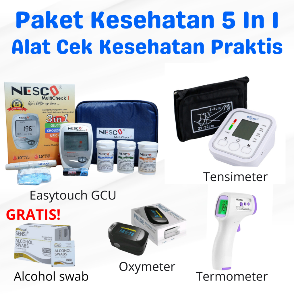 Jual Alat Cek Kesehatan Lengkap 5 In 1 - Nesco Multicheck GCU 3 in 1 ...