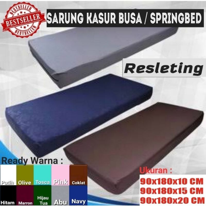 Jual Sprei Resleting / Sarung Kasur Busa Ukuran 90x180 CM Tersedia ...