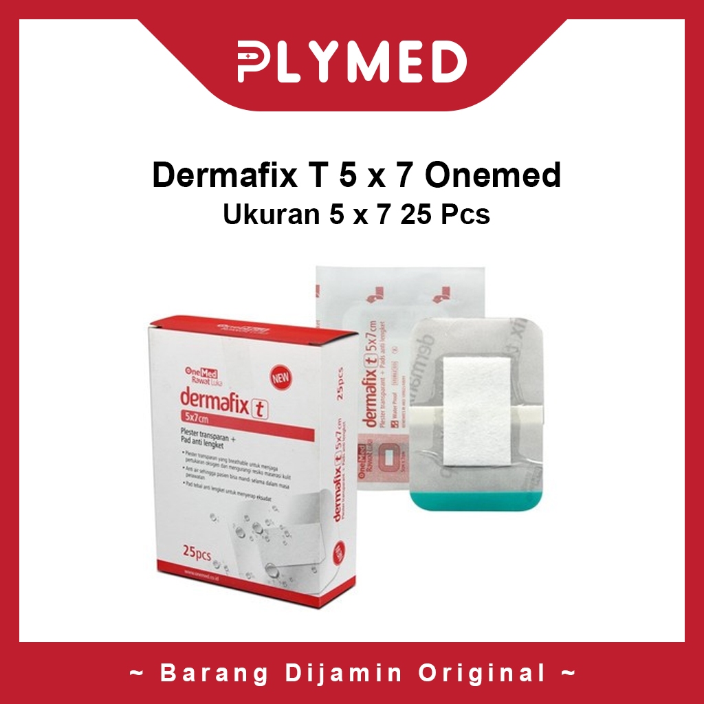 Jual ONEMED Dermafix T Plester 5 x 7 cm Isi 25 Pcs | Shopee Indonesia