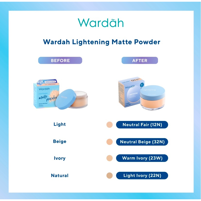 Jual WARDAH LIGHTENING MATTE POWDER SPF 20 PA ++ | Shopee Indonesia