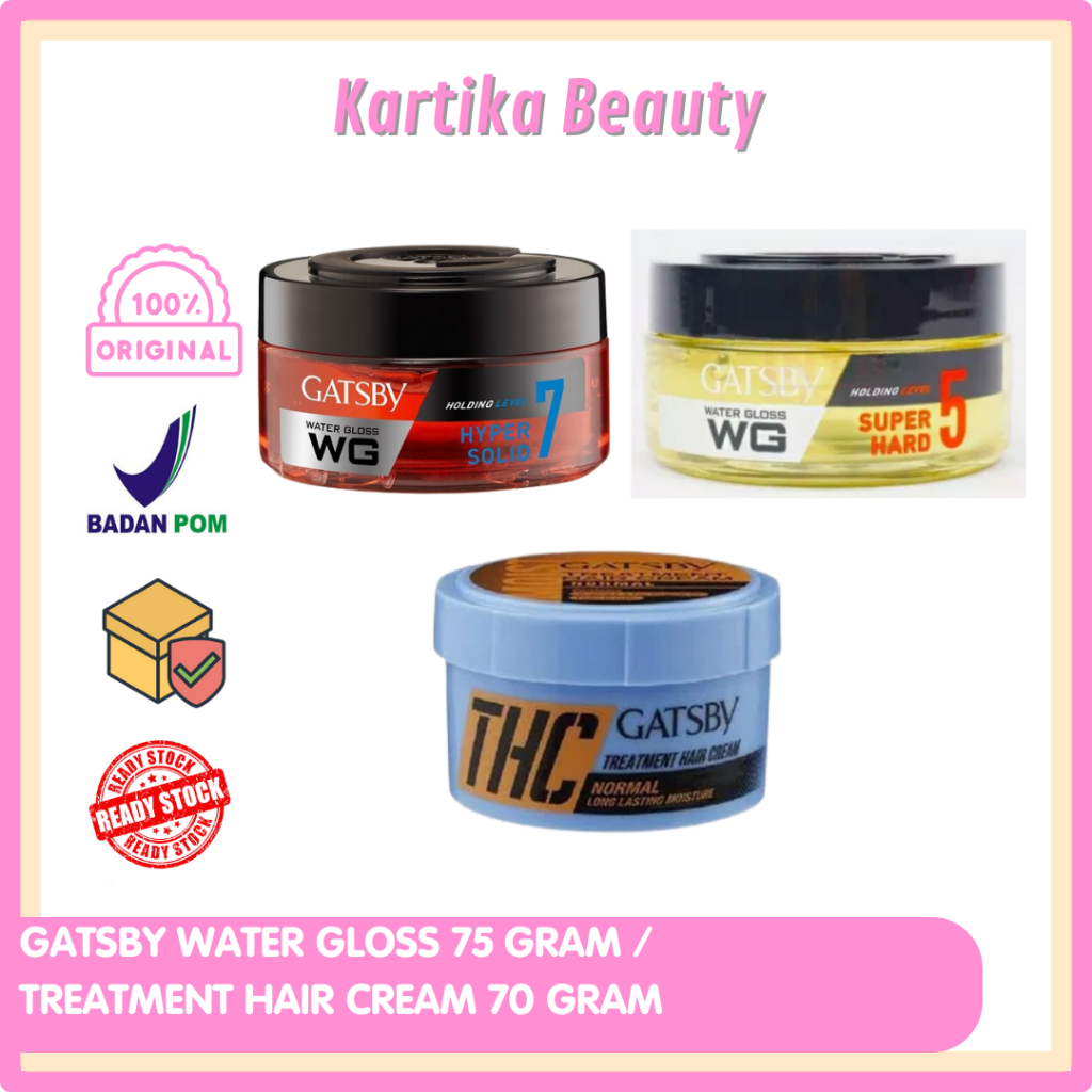 Jual GATSBY MINYAK RAMBUT UKURAN SEDANG TANGGUNG : GETSBI KRIM THC BIRU ...