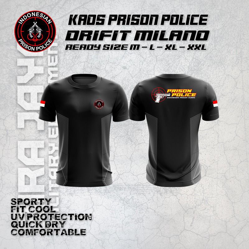 Jual Kaos prison police/Kaos polsuspas bahan dryfit milano/kaos jersey ...