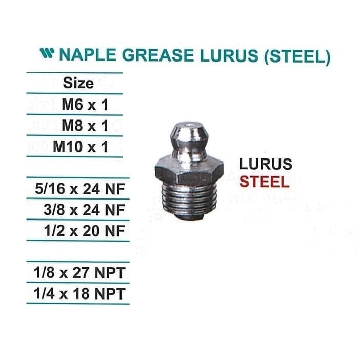 Jual Naple Nipel Napple Napel Nepel Grease Oli Oil Grese Lurus Bahan ...