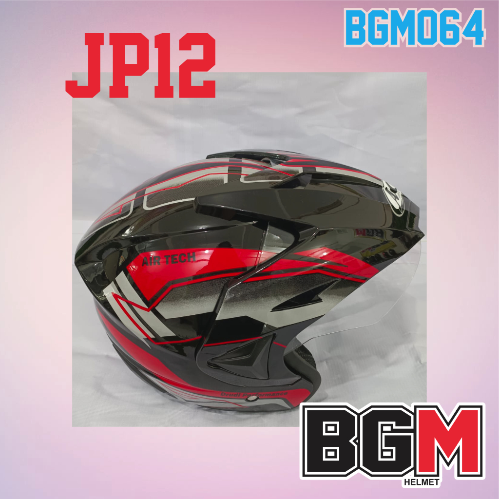 Jual Helm JP12 hitam Motif air tech Helm Dewasa - Helm SNI - Helmet ...