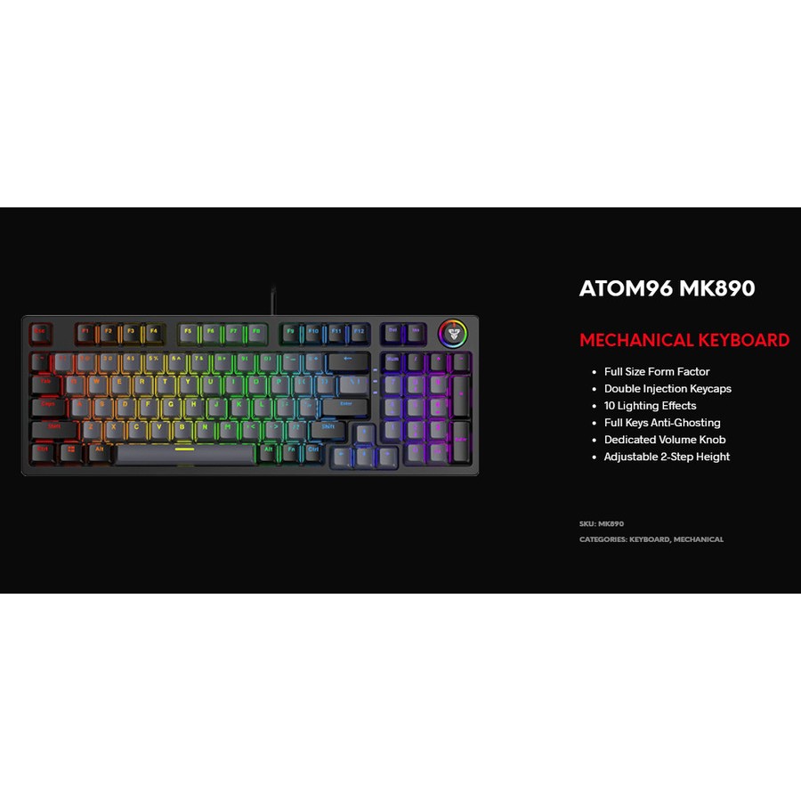 Jual Keyboard Mechanical Fantech Atom96 MK890 | Shopee Indonesia