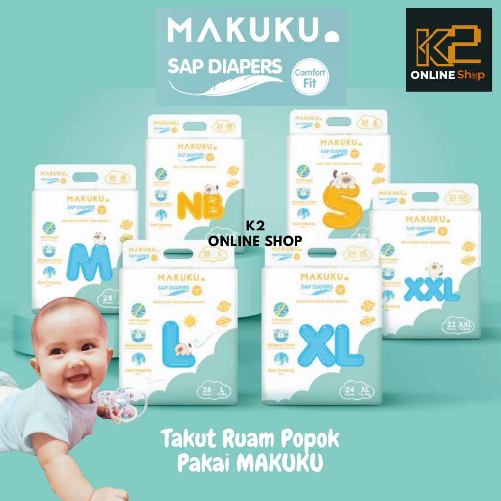 Jual Makuku Sap Diapers |S30|M28|L26|Popok| | Shopee Indonesia
