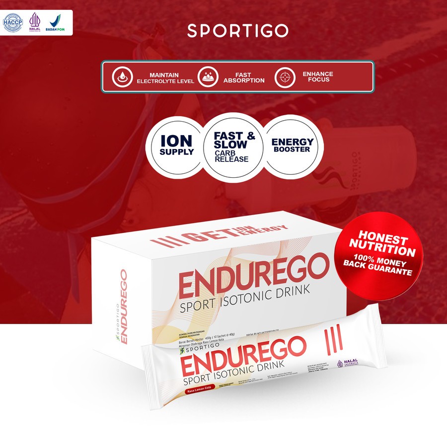 Jual SPORTIGO ENDUREGO LEMON COLA - Sport Isotonic Energy DrinK- BOX ...