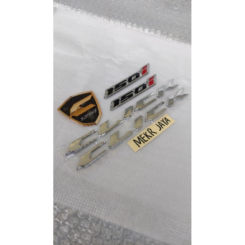 Jual EMBLEM CLICK 150i LENGKAP DENGAN EMBLEM RESIN | Shopee Indonesia